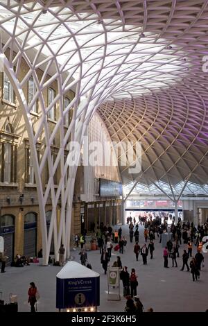 Elevated view of the King's Cross redevelopment project, London, N1C ...