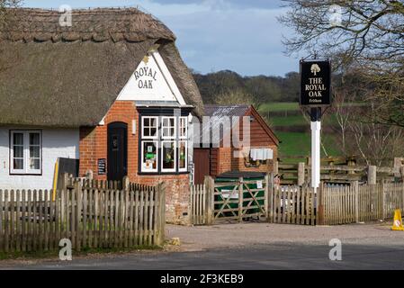 The Royal Oak pub in Fritham in the New Forest, Hampshire Stock Photo ...