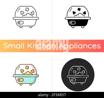 Home popcorn machine icon flat vector. Corn seller. Food stand Stock ...