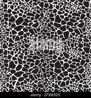 Giraffe fur seamless pattern, tropical animal skin texture Stock Vector ...