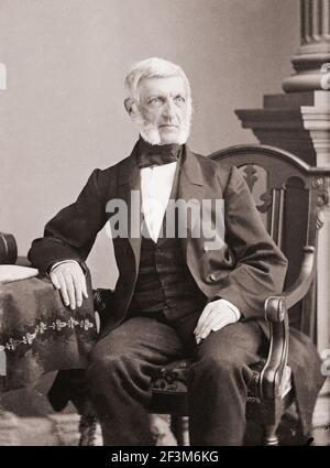 George Bancroft (1800-1891), American historian. Painting by Gustav ...