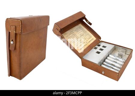 A WWII German medical kit in the Overloon War Museum in Overloon ...
