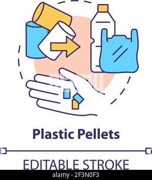 Plastic pellets concept icon. idea thin line illustration Stock Vector ...