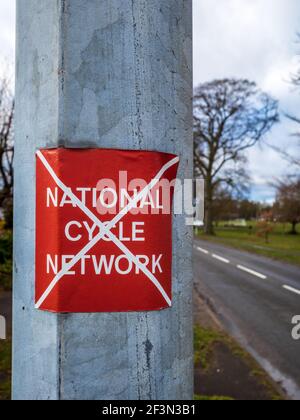 A National Cycle Network sign in the U.K Stock Photo - Alamy