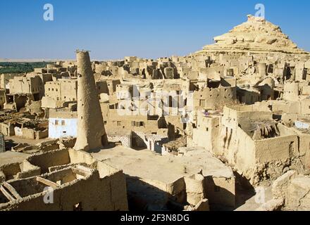 The ancient fortress of Siwa, known as Shali Ghadi built on natural ...