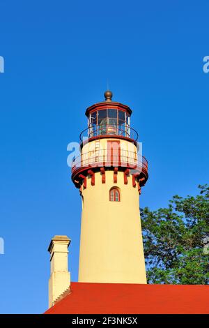 Evanston, Illinois, USA. The Gross Point Lighthouse, located on the ...