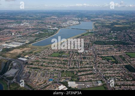 Aerial view showing the Lee Valley White Water Centre, in London, host ...