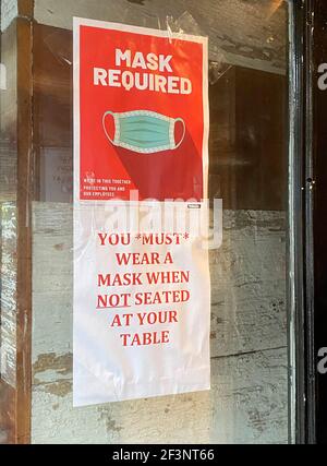 Sign posted on the window of a business during the lockdown of ...