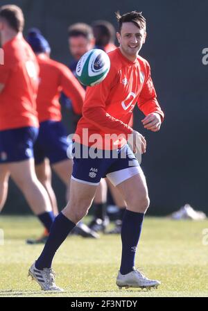 England's Alex Mitchell during a training session at Pennyhill Park ...