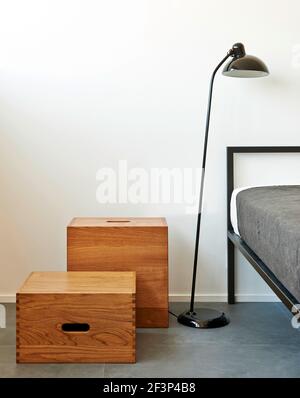 Grey bathroom of modern apartment Stock Photo - Alamy