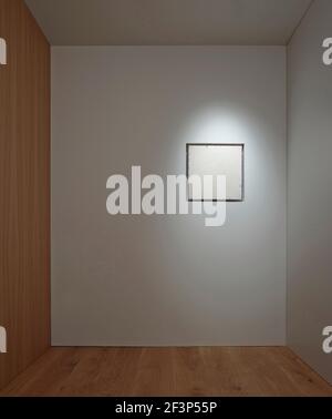White room with square at wall Stock Photo - Alamy