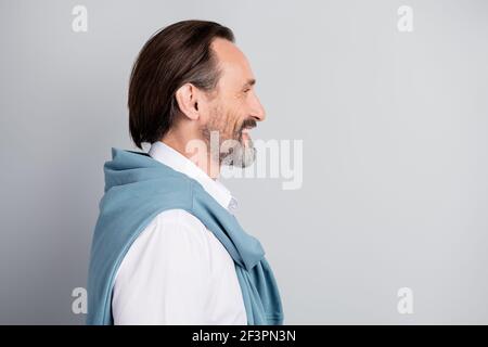 Photo of positive charming guy dressed xmas green cardigan bowtie ...