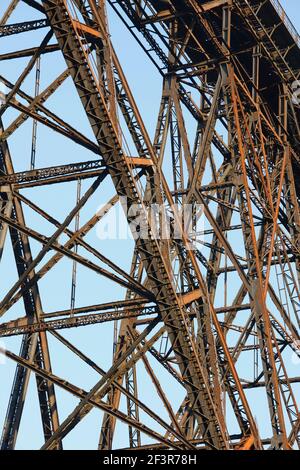 The metal structure of the Mungstener Bridge (formerly Kaiser Wilhelm ...