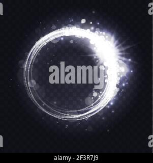 Light sparkling abstract background with luminous vertical straight lines and glowing effects ...