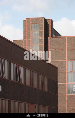 Exterior facade, industrial architecture, Zollverein cokery building ...