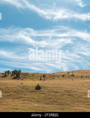 A beautiful view of a landscape with Cerro Mackay mountain and Rio ...