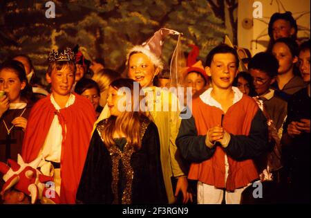 School Play Children Performing Robin Hood On Stage With Audience ...