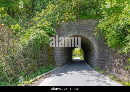 Short and Narrow Road Tunnel Passageway Stone Arch Stock Photo - Alamy