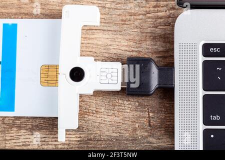 A personal identity verification (PIV) card is used to login to a ...