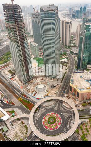 Lujiazui Pearl Roundabout, Shanghai, China Stock Photo - Alamy