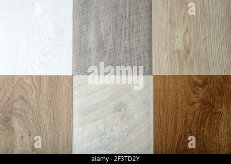 Wooden samples for floor laminate or furniture in home or commercial ...