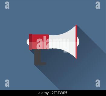 Loud speaker icon flat vector. Button interface. Pin play isolated ...