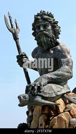 king Neptune statue Virginia Beach VA Stock Photo - Alamy