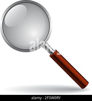 magnifying glass and sheet notebook Stock Vector Image & Art - Alamy