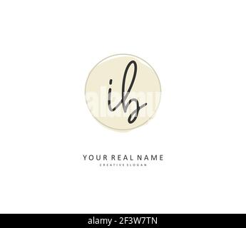 IB Handwritten Signature logo - Vector Logo Template for Beauty ...