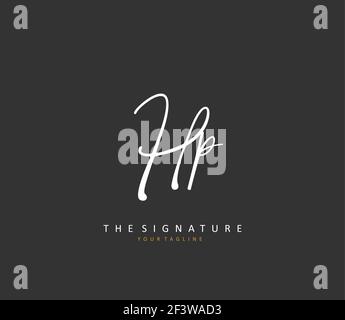 HP Handwritten Signature logo - Vector Logo Template for Beauty ...