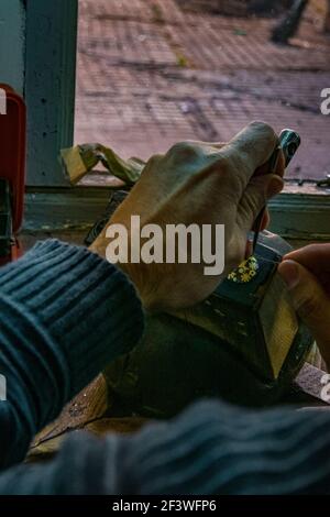 Work of the Art of Damascene of Toledo Stock Photo - Alamy