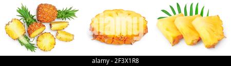 Set of fresh pineapple ring Stock Photo - Alamy