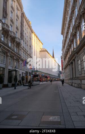 Vienna, Austria - February 18, 2021: Ice skating in front of the Vienna ...