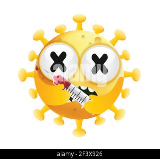 Smiley covid-19 vaccine vector banner design. Emoji 3d vaccinated ...