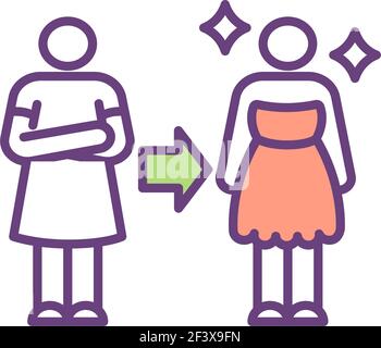 Personality self esteem icon. Cartoon of personality self esteem vector ...