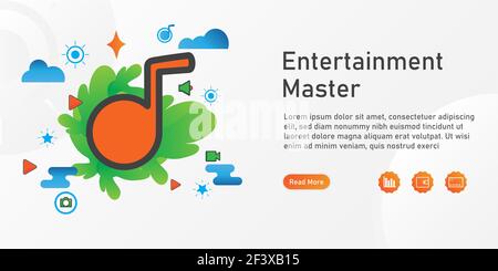 entertainment Landing page template. creative website template designs ...