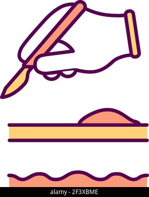 Scraping outline vector icon. Thin line black scraping icon, flat ...