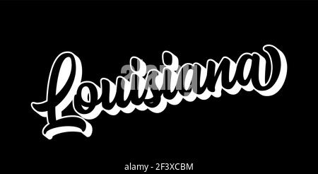 Louisiana vintage 3d vector lettering. Retro bold font, typeface. Pop ...