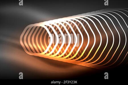 Outline hexagons, glowing geometric shapes, digital techno abstract ...