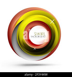 Spiral swirl flowing lines 3d vector abstract background. Spiral swirl ...