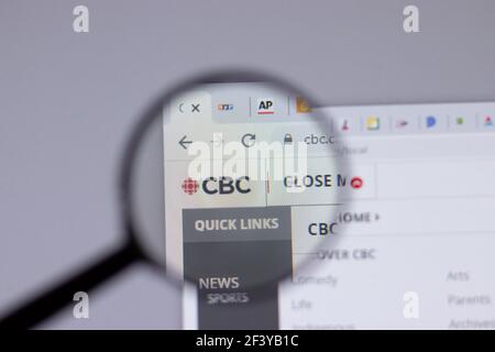 The CBC, Canadian Broadcasting Corporation logo is seen atop of their ...