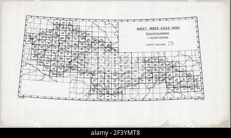 CZECHOSLOVAKIA SHEET INDEX MAP 1938 Stock Photo - Alamy