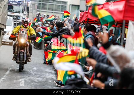 74 VELLUTINO CARLO (PER), KTM, moto, bike, action during the Dakar 2018 ...