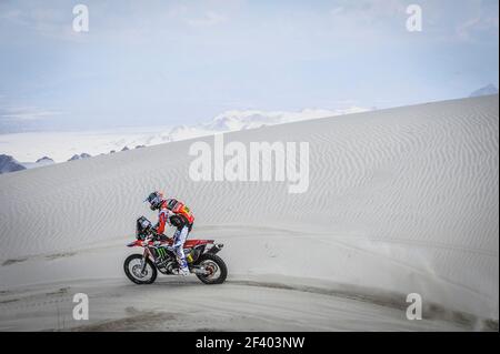 20 BRABEC RICKY (USA), HONDA, moto, bike, action during the Dakar 2018 ...
