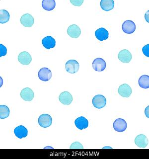 Watercolor circle polka dots background for wrapping paper and fabrics ...