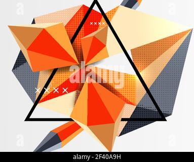 3d polygonal elements abstract background. 3d polygonal elements ...