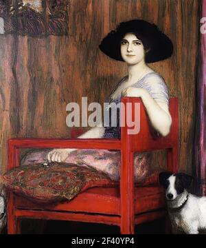 Mary von Stuck 1916 by Fernand Khnopff Stock Photo - Alamy