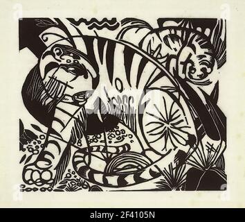 Tiger 1912 Painting By Franz Marc German Expressionist Artist Stock ...