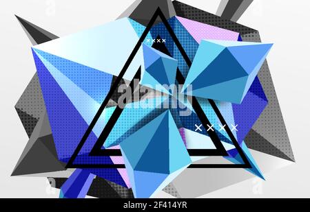 Blue and white crystal textured banner template vector Stock Vector ...