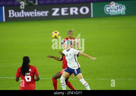 Orlando, Florida, USA, February 18, 2021, USA face Canada during the ...